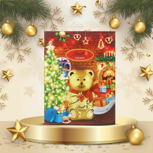 Адвент-календарь LINDT TEDDY Рождественский 170г (Германия)