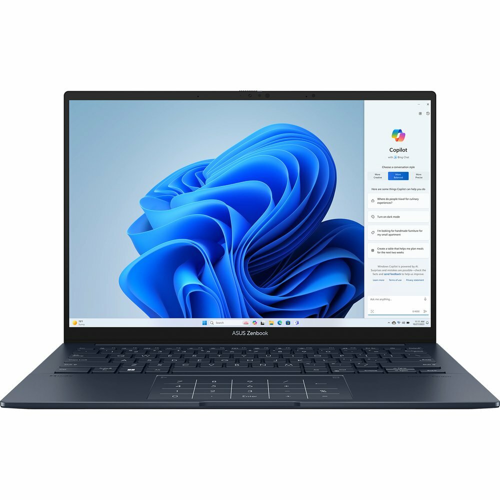 Ноутбук ASUS Zenbook 14 OLED UX3405CA-PP1158 14", Ultra 7 255H, 16GB, 1TB SSD, Intel Arc, Без ОС, blue (90NB14W1-M01PP0)