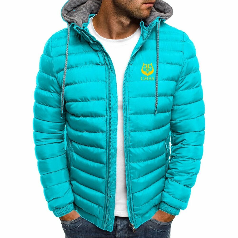 Новинка осенне-зимняя теплая мужская куртка с капюшоном для подводного плавания 2024, модная S, 7