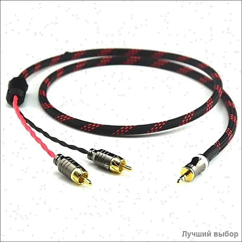 CANARE Аудиокабель 3.5 мм/RCA, 0.75 м, бордовый