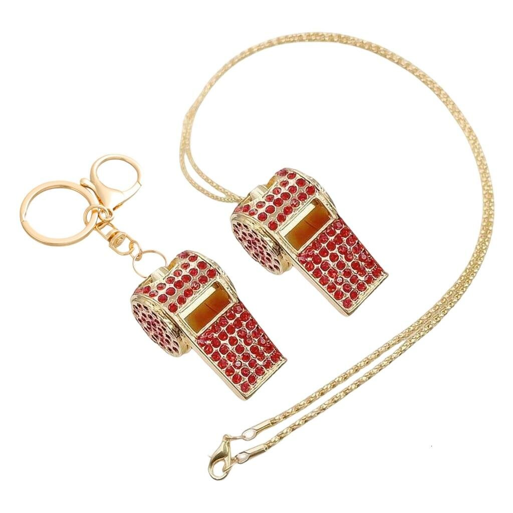 Свисток-брелок из цинкового сплава, красный - Брелок для ожерелья