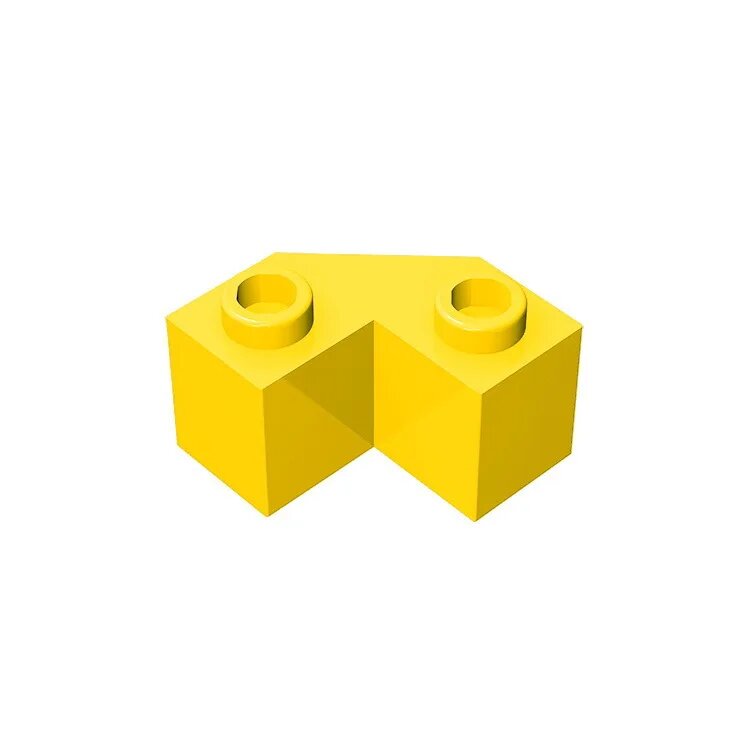 Желтый LEGO блок 2x2 с углом 45 градусов, Цвет: 030