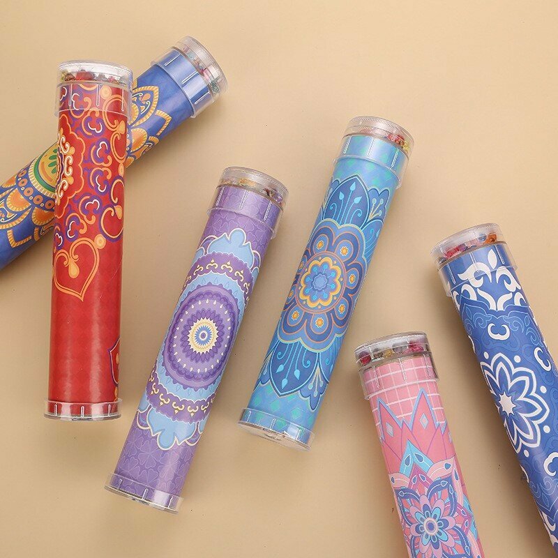 Волшебный калейдоскоп, образовательная научная игрушка для детей, трансформируемый мультяшный вращающийся калейдоскоп, DIY образовательная игрушка калейдоскоп