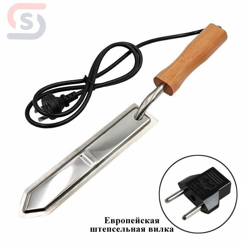 Нож для распечатки сот, нож пасечный электрический нагревательный из нержавеющей стали 220В , мед инструмент оборудование для пчеловодства.