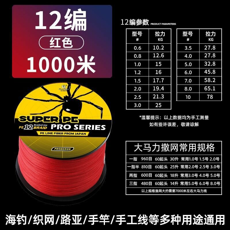 16-прядная прочная леска из полиэтилена для крупной рыбы, специальная леска для морской рыбалки, якорная рыбалка, черная основная леска, прочная и устойчивая к укусам плетеная леска для воздушного змея