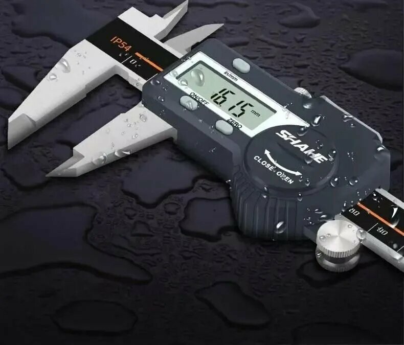 Штангенциркуль цифровой 0-150 мм модель 5112-150 из нержавеющей стали, точность ±0,03 мм, защита IP54, ЖК-экран — фото 1
