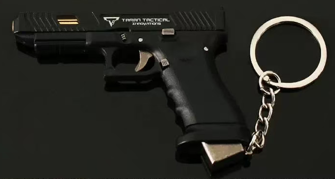 Брелок Glock 34, металл, с функцией разборки и сборки, чёрный