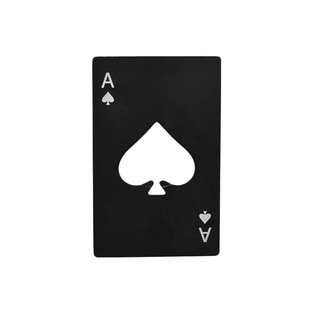 Открывалка для бутылок черная в форме карты Ace of Spades