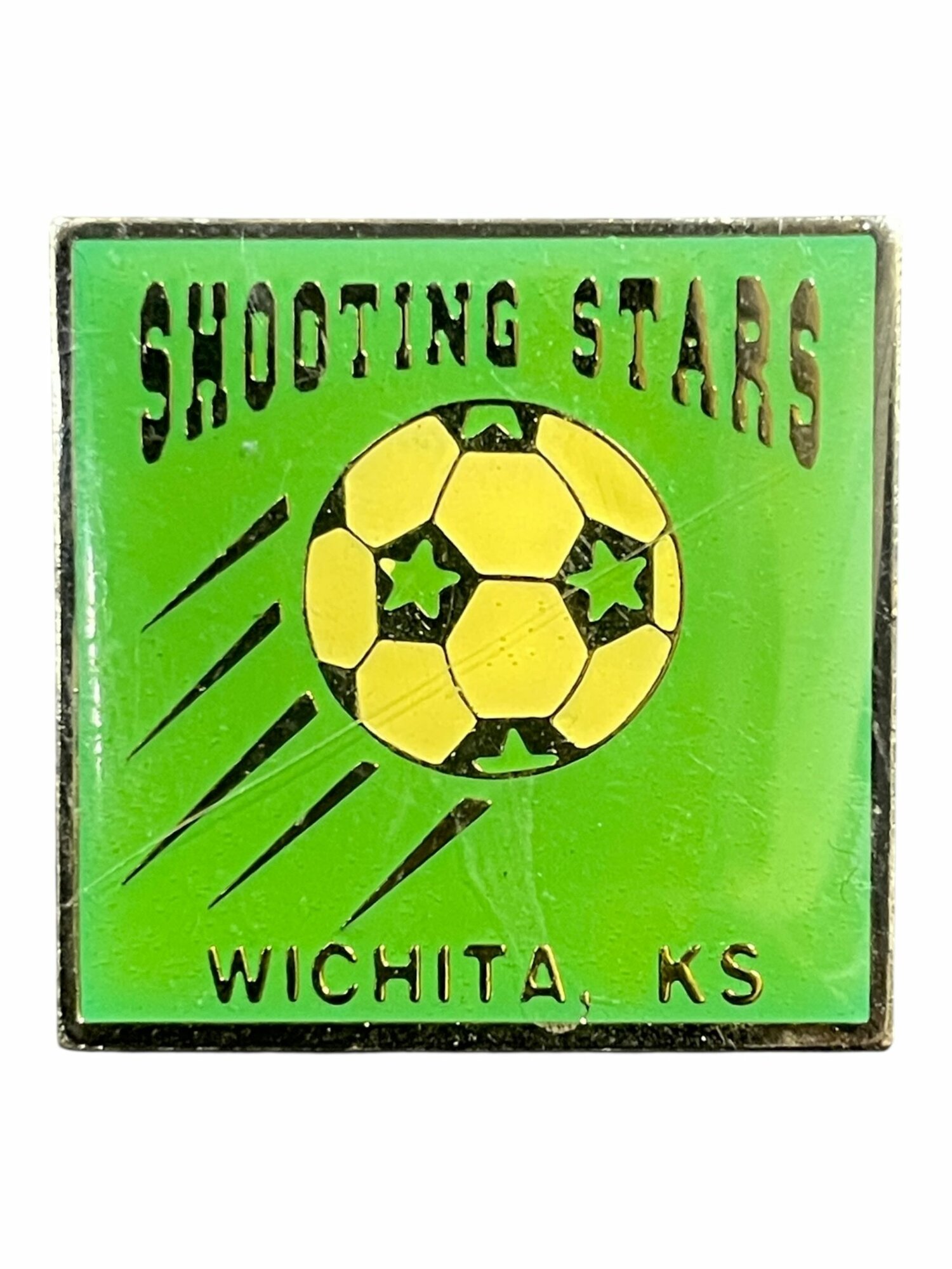 Винтажный значок Shooting stars, wichita, ks