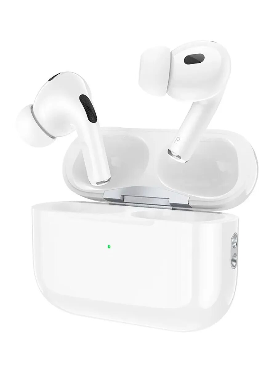 Наушники Bluetooth Hoco EW51 (ANC), в кейсе, сенсорные, с активным шумоподавлением и беспроводной магнитной зарядкой, цвет белый / беспроводные