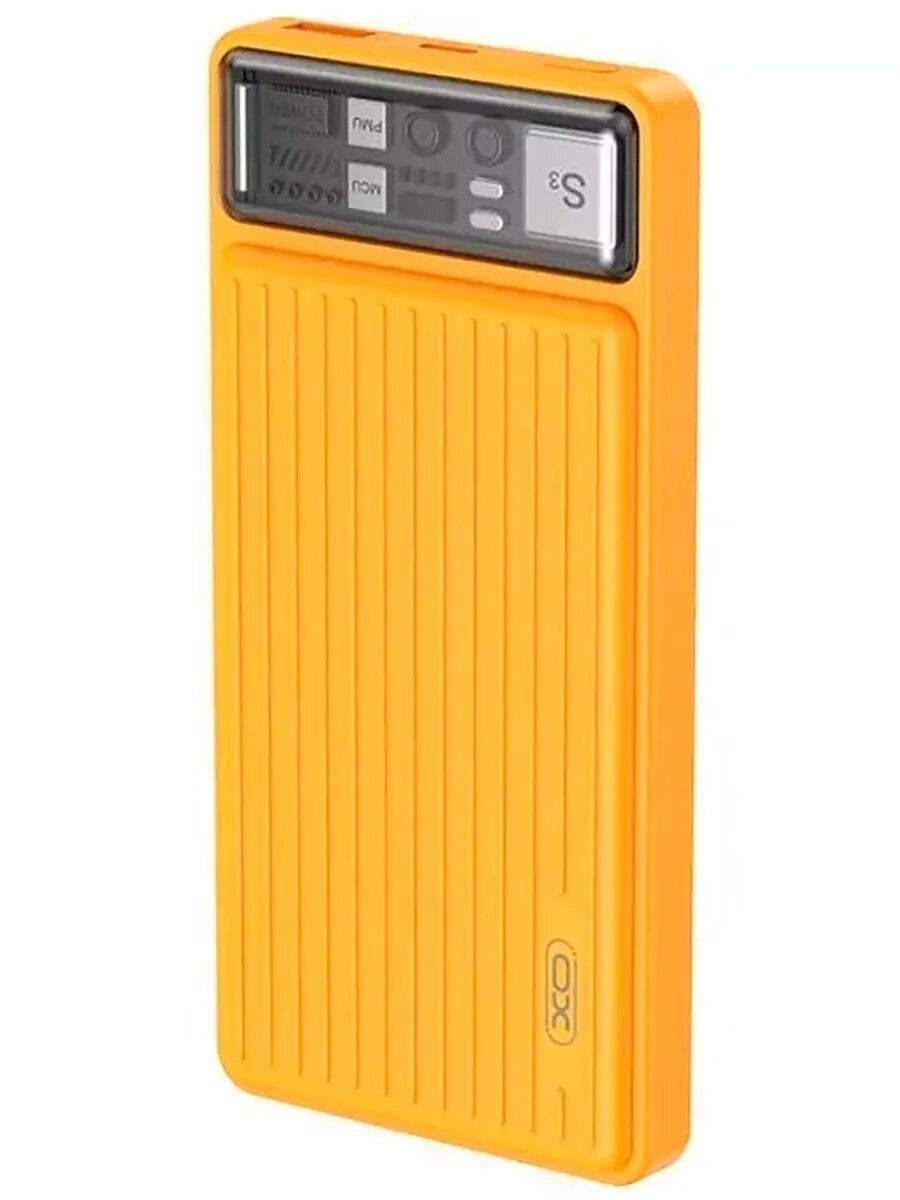 Внешний аккумулятор XO PR217 10000mAh (QC 22, 5W, PD20W), желтый / повербанк с быстрой зарядкой