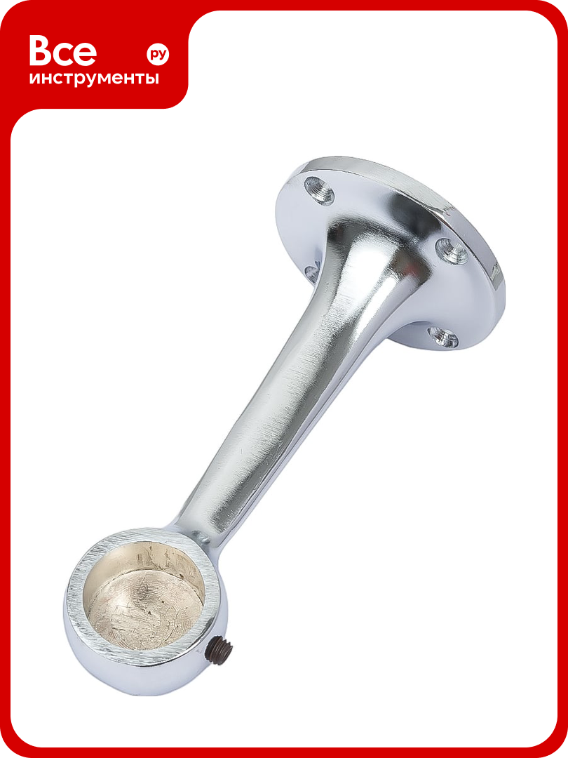 Крепление трубы к стене Tech-Krep/Zitar торцевое усиленное из углеродистой стали хромированное, настенное крепление