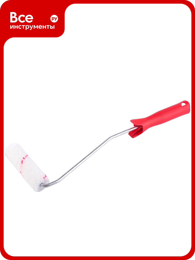 Мини-валик для водных ЛКМ Акор с удлиненной ручкой, 110 мм, полиэстер 503 40 110