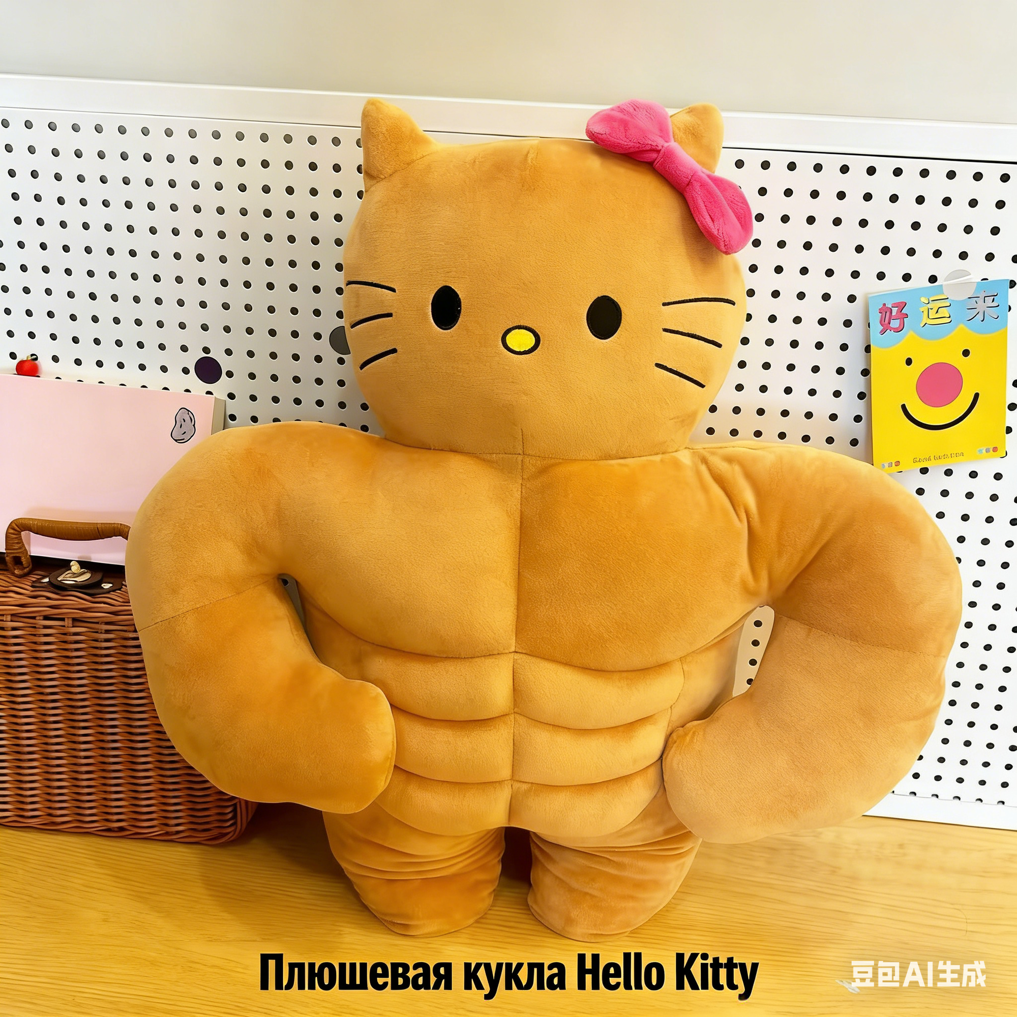 Плюшевая кукла Hello Kitty, розовая, высотой 50 см, милая и забавная