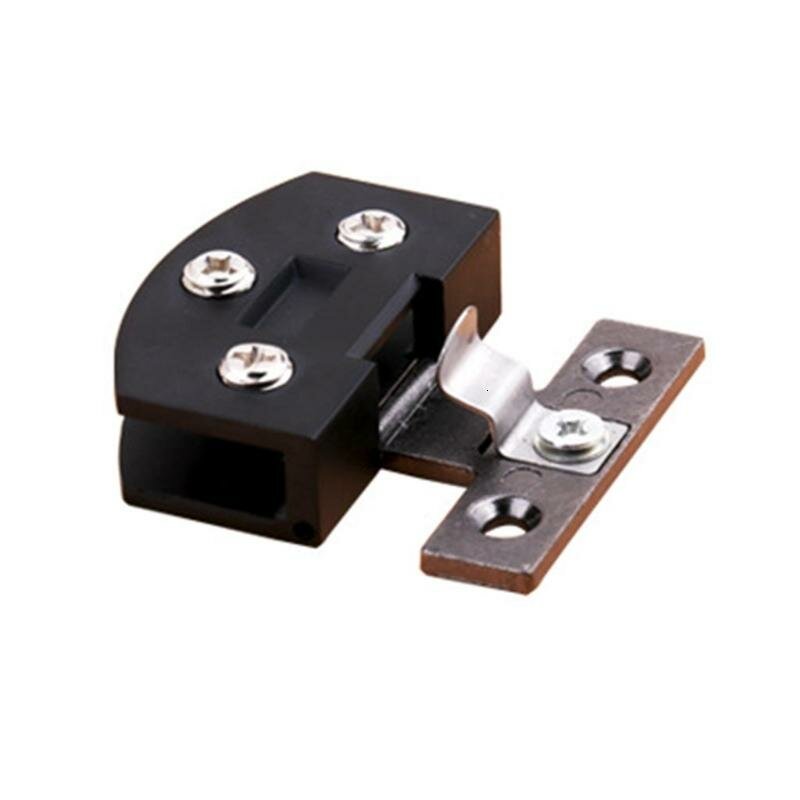 Петлевые крепления для стеклянных дверей, Черный - Средний