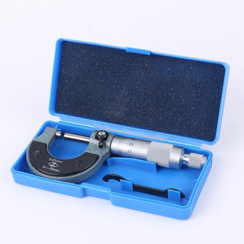 Оригинальный микрометр с бесплатной доставкой, наружный диаметр 0--25/25-50/50-75/75-100, цифровой микрометр, спиральный микрометр