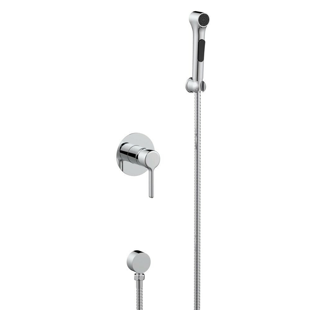 Смеситель с гигиеническим душем встраиваемый Voda Column со скрытой частью в комплекте хром (CLM83H)