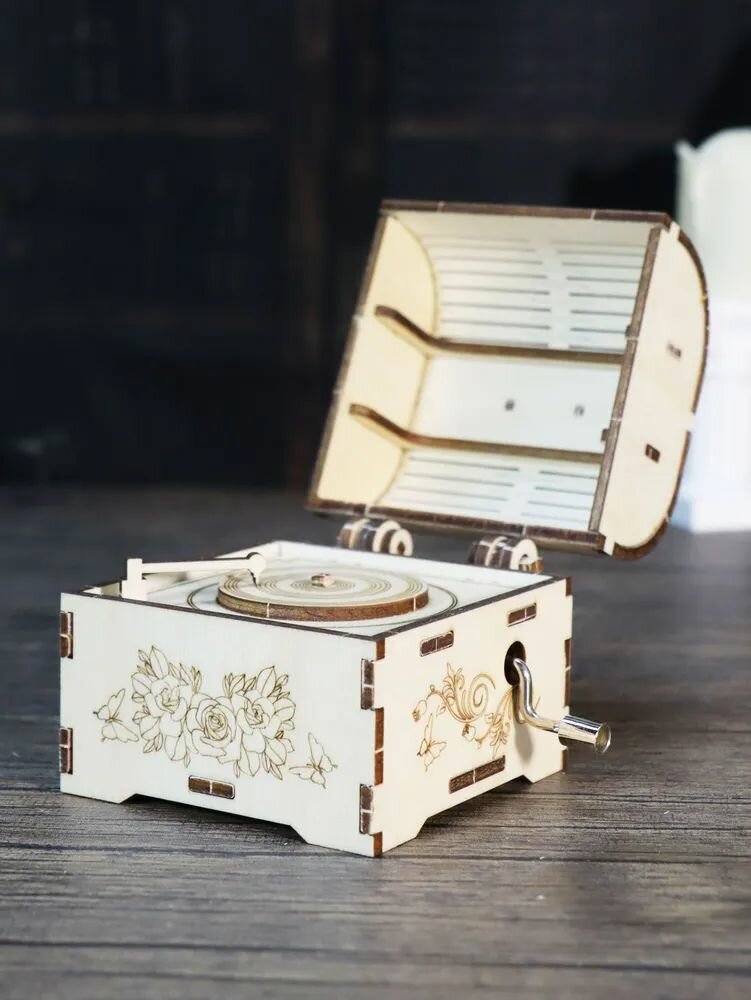 3D деревянный конструктор музыкальной шкатулки Сокровище в ладони с мелодией Ты моё солнышко, набор для сборки своими руками, подарок на праздники, день рождения и Рождество