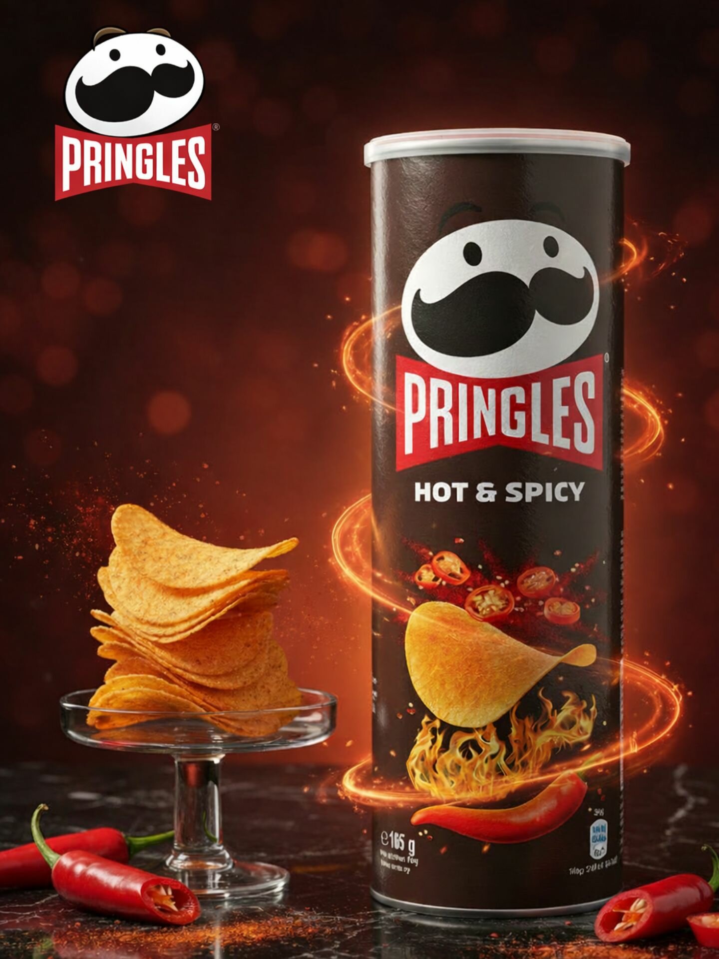 Чипсы Pringles "Super Mario Hot", без ГМО, картофельные, в картонной коробке, 165г