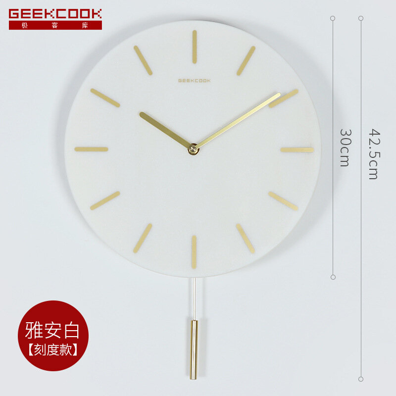 Настенные часы Geekcook "Мечтательные Дали", мраморный циферблат, кварцевые, 12", 6 шт