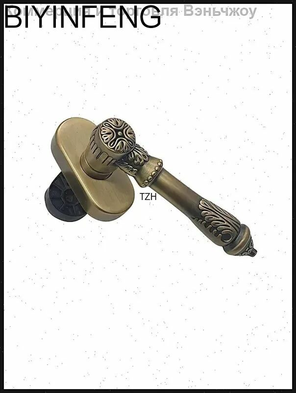 Винтажная латунная трехмерная рельефная ручка для дверей и окон, 43 мм, поворотная