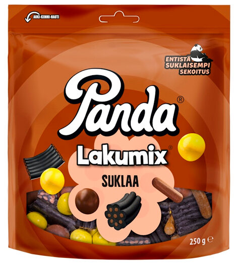 Жевательный мармелад с шоколадом Panda Lakumix Suklaa, 250 г (Финляндия)