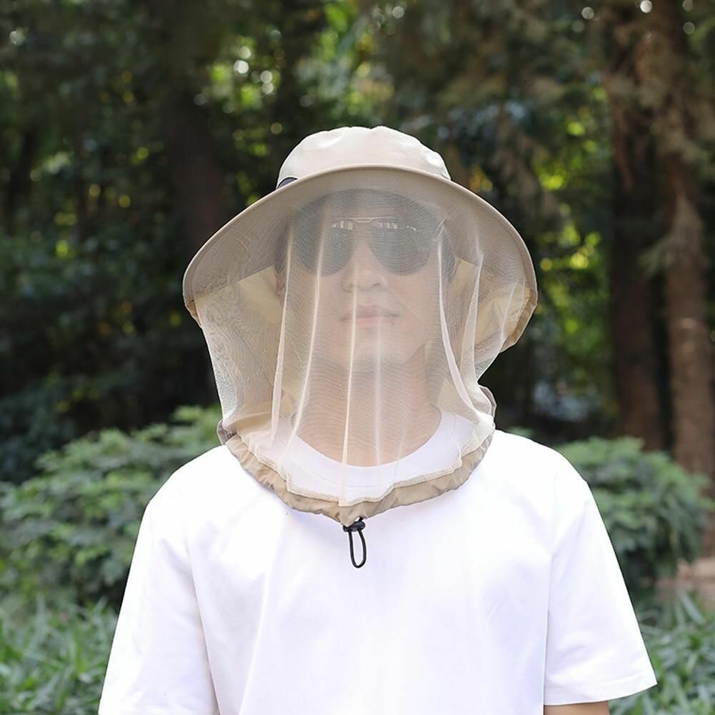 Накомарник 1 шт / Панама с москитной сеткой от насекомых / Шляпа противомоскитная