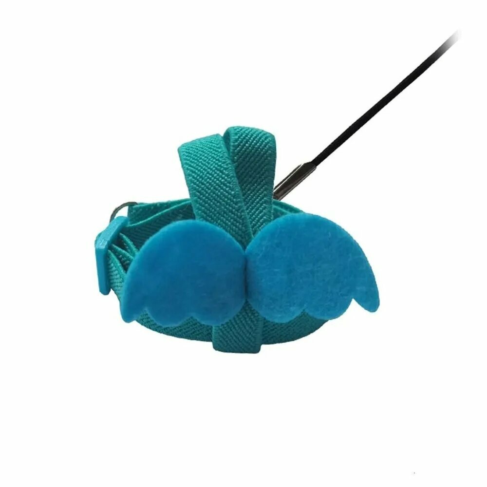 Шлейка для попугаев, Синий - Пион XS