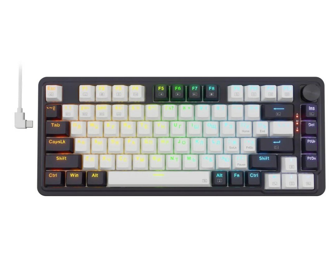 Игровая беспроводная клавиатура Redragon Ucal Pro, черный/белый