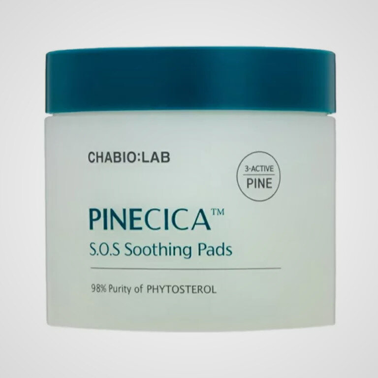 Патчи-подушечки с успокаивающим эффектом 60 шт CHABIO: LAB PINECICA S.O.S Soothing Pads Патчи 60 шт