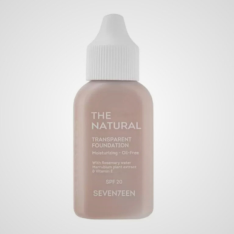 Тональный крем с естественным покрытием тон 4 SEVENTEEN THE NATURAL TRANSPARENT FOUNDATION Тональный крем 35 мл
