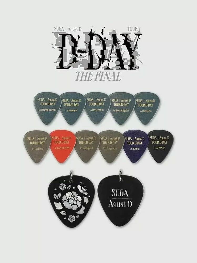 Подвеска и медиатор AGUST D TOUR GUITAR PICK (Bangkok)