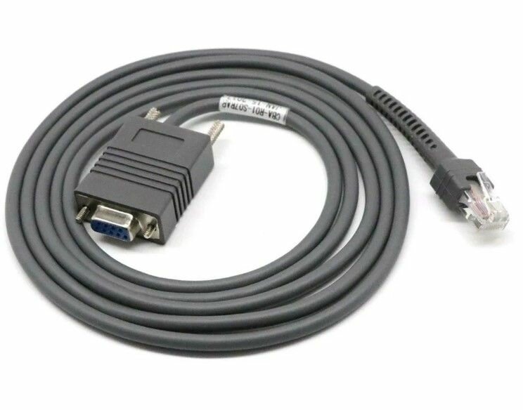 Zebra CBA-R01-S07PAR, Кабель для сканера: RS232, STD-DB9 Female, 7 футов, прямой