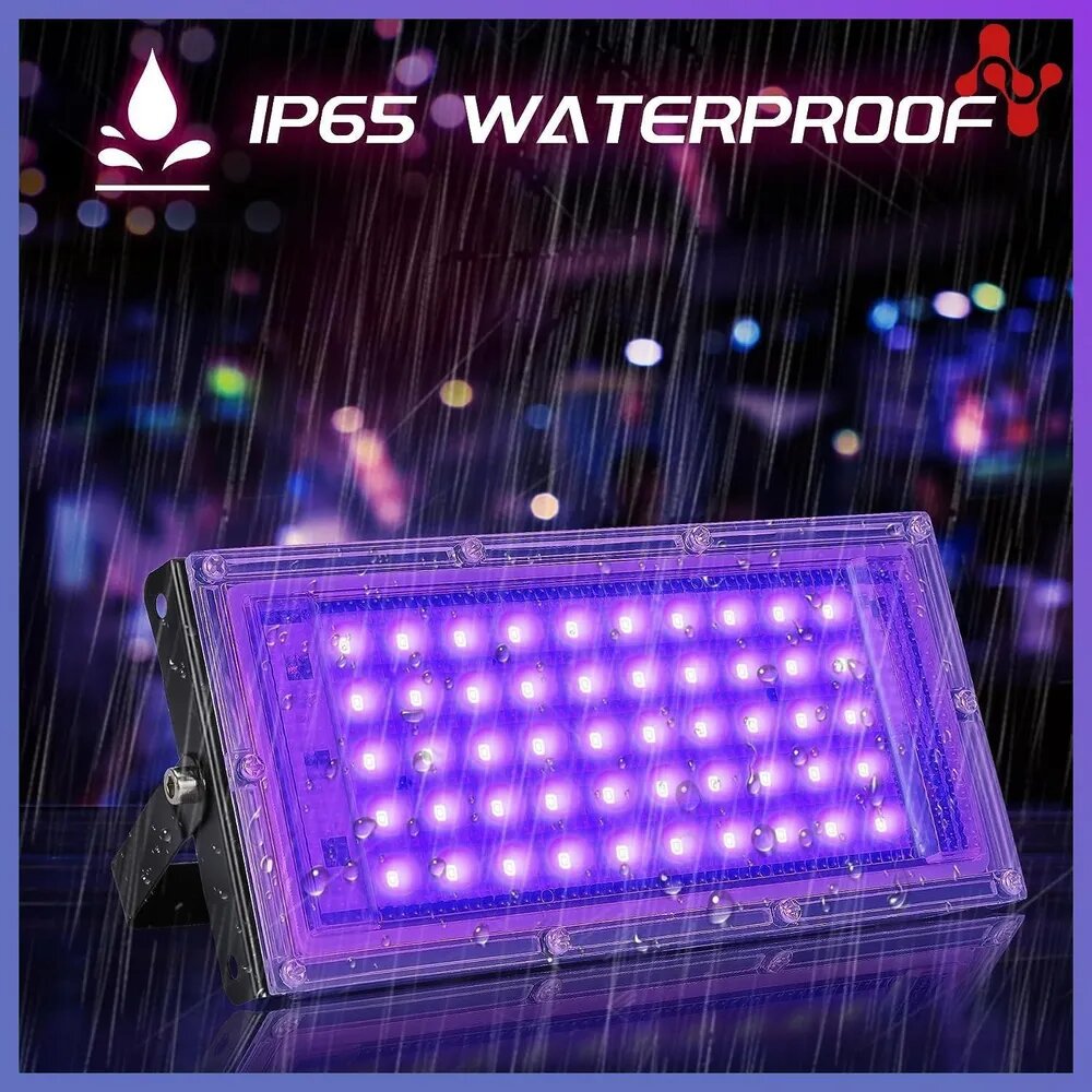Ультрафиолетовый прожектор UV LED Flood Light УФ лампа , 395-400 нм 50w