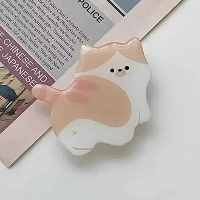 Акриловый держатель для телефона с милым 3D котом Griptok, корейская ручка с котенком для iPhone 16, Samsung Xiaomi — складная розетка-подставка для пальцев