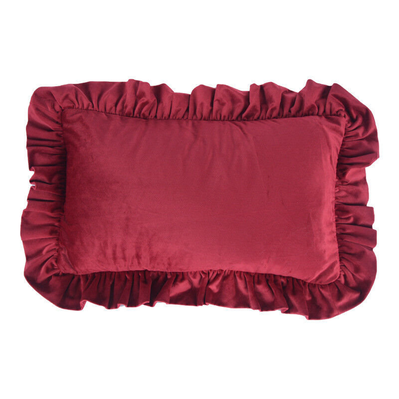 Подушка в стиле Ins с рюшами, плюшевая наволочка, современная простая наволочка для дивана, оптовая продажа