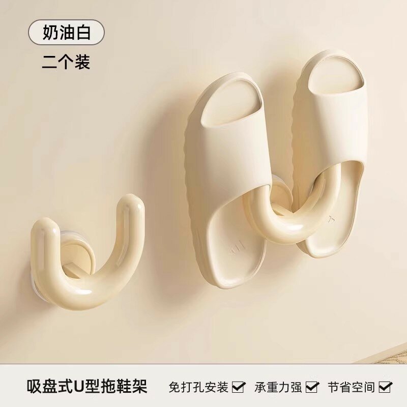 Подставка для тапочек с присоской для допамина, настенная, без сверления, для ванной, с дренажем, органайзер для хранения
