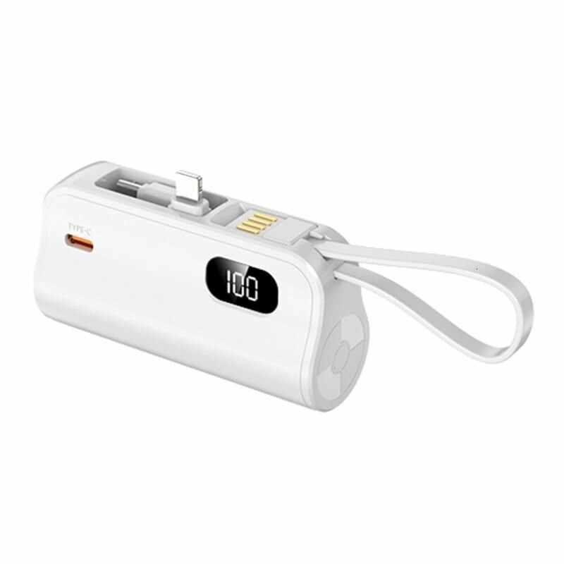 Внешний аккумулятор, белый, 8NB902484-W_WXQL портативный power bank зарядное устройство