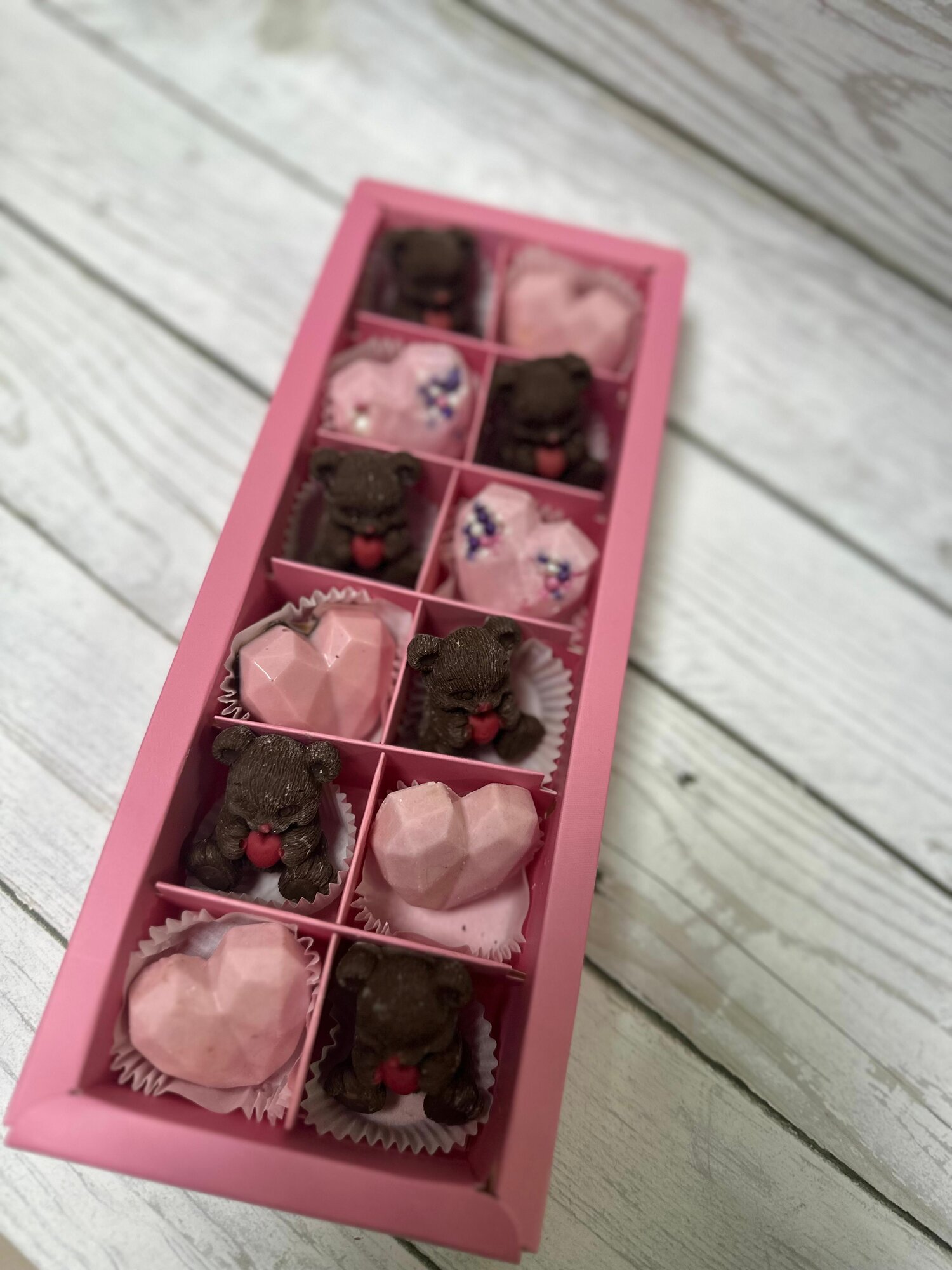 Набор влюбленных мишек + сердца