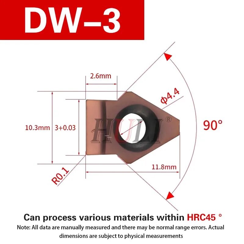 DW-3, комплект инструментов для токарного станка, 3mm