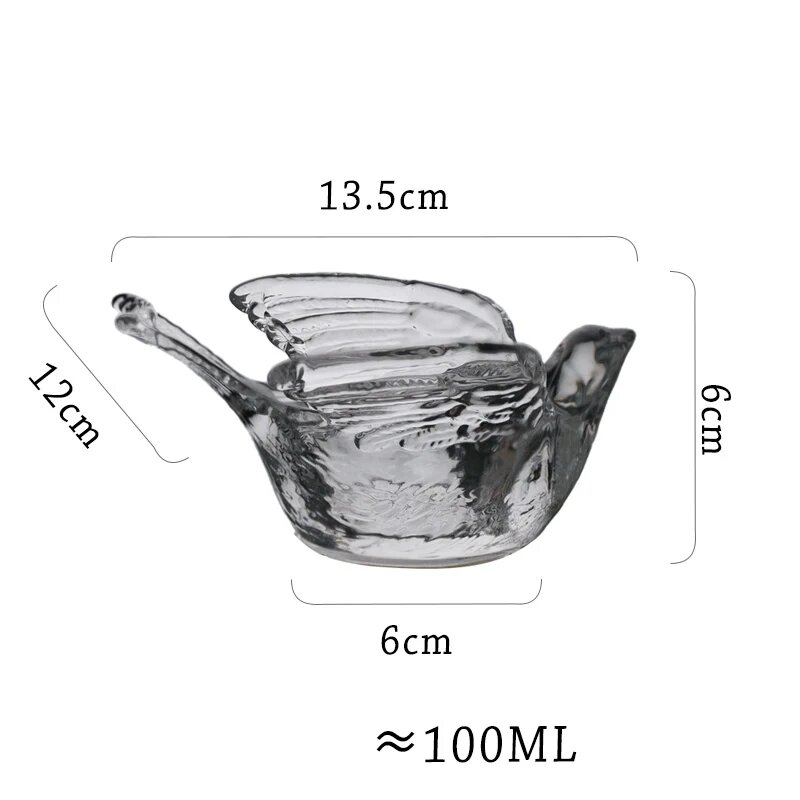 Хрустальная соусница с птицей, Trans-1Pcs