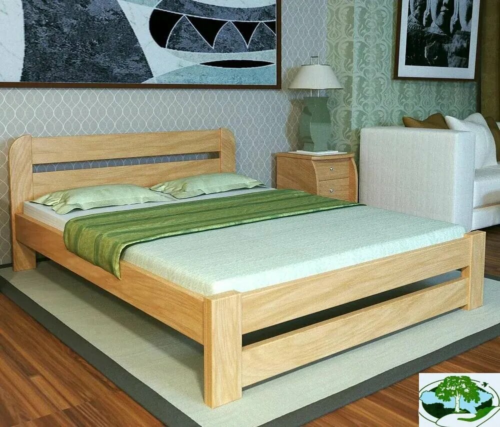 Двуспальная кровать из дерева "Лейла"180x200