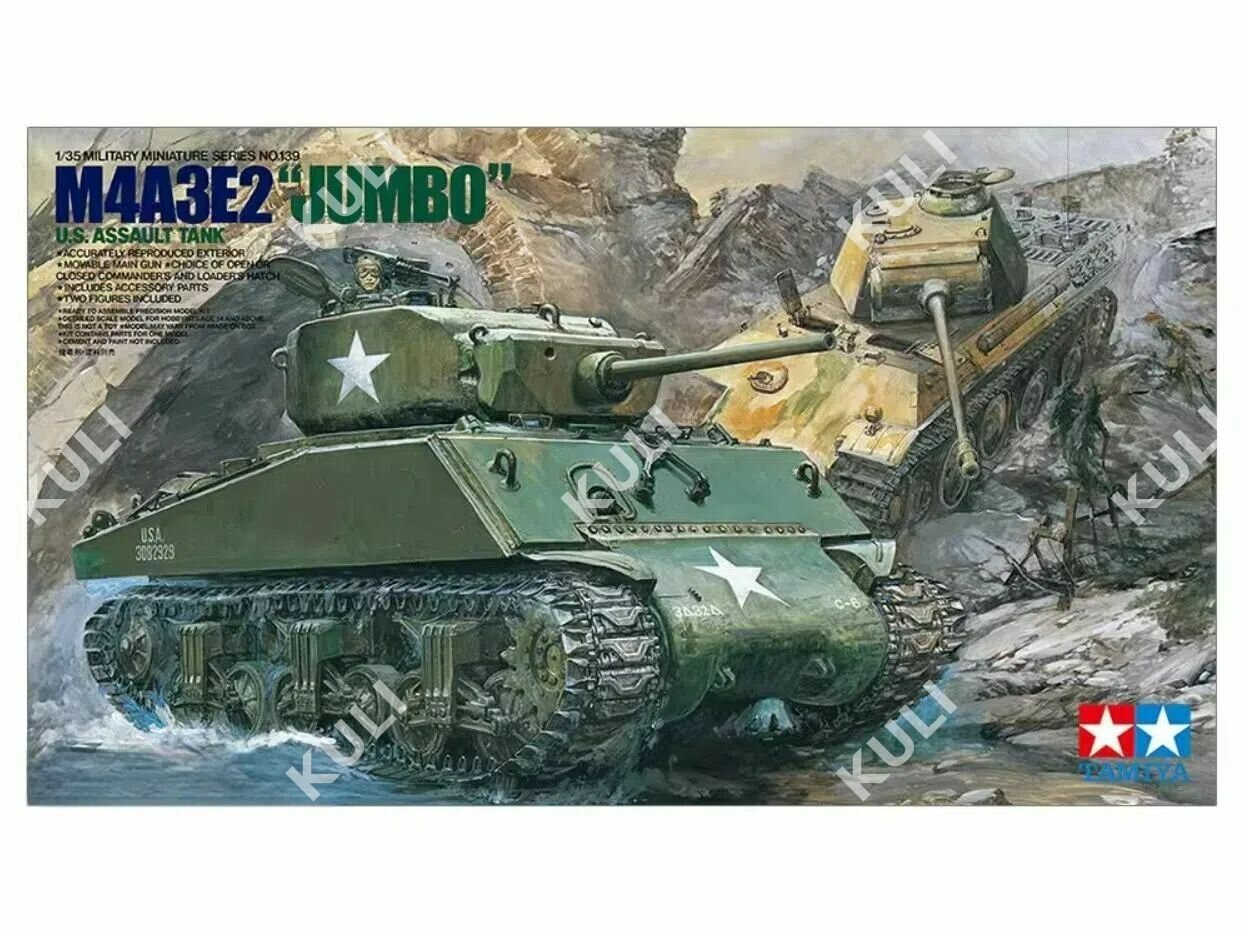 Эксклюзивная сборная модель Tamiya 35139, масштаб 1/35, танк M4A3E2 Jumbo