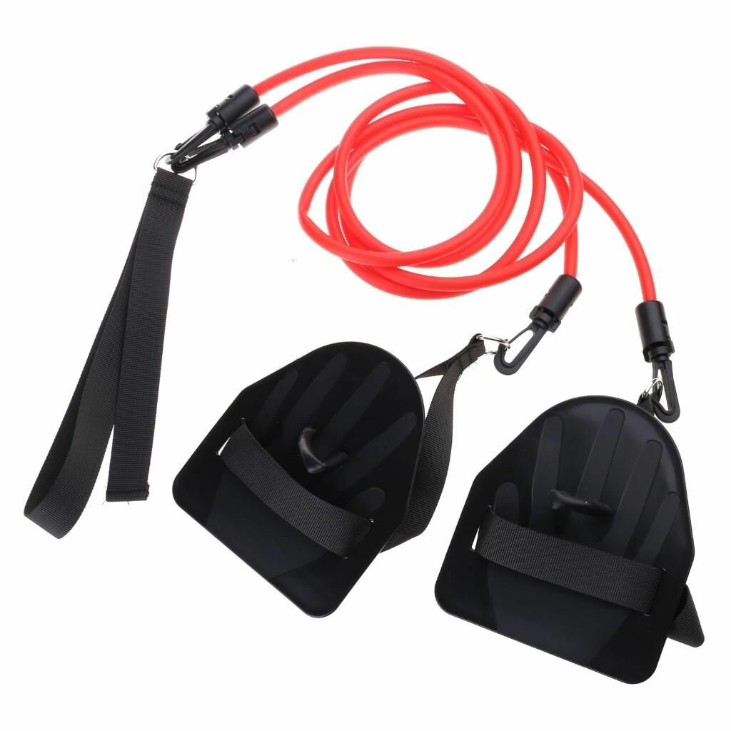 Набор резиновых тренажёров для укрепления рук при плавании, красный