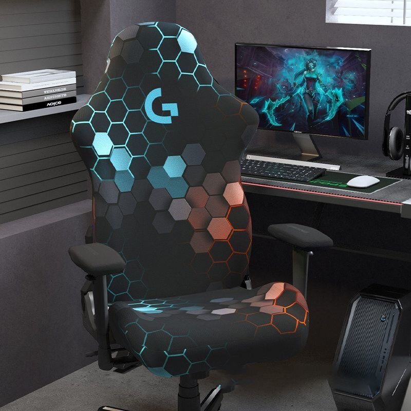 Универсальный эластичный чехол-накидка для игрового компьютерного кресла на резинке