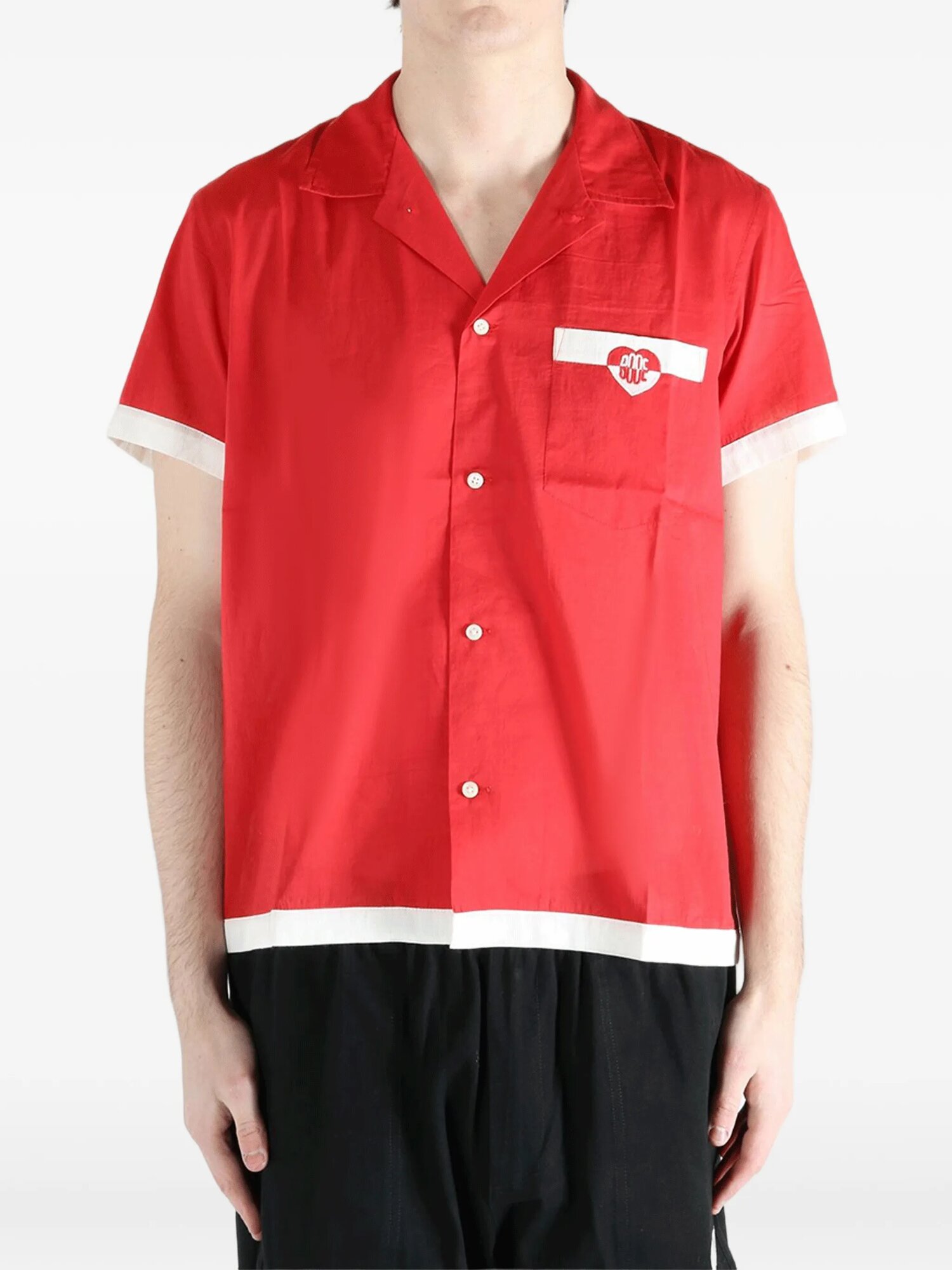 Рубашка BODE Embroidered shirt, размер M, red — фото 1