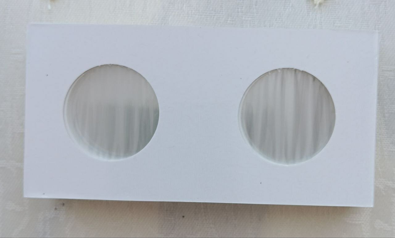 Холдеры для монет белые самоклеющиеся 27,5 мм (10 штук)