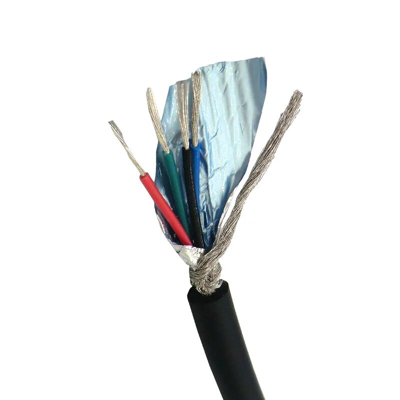 Экранированный провод медный 4 core, 0.2mm2(24AWG), 1 м