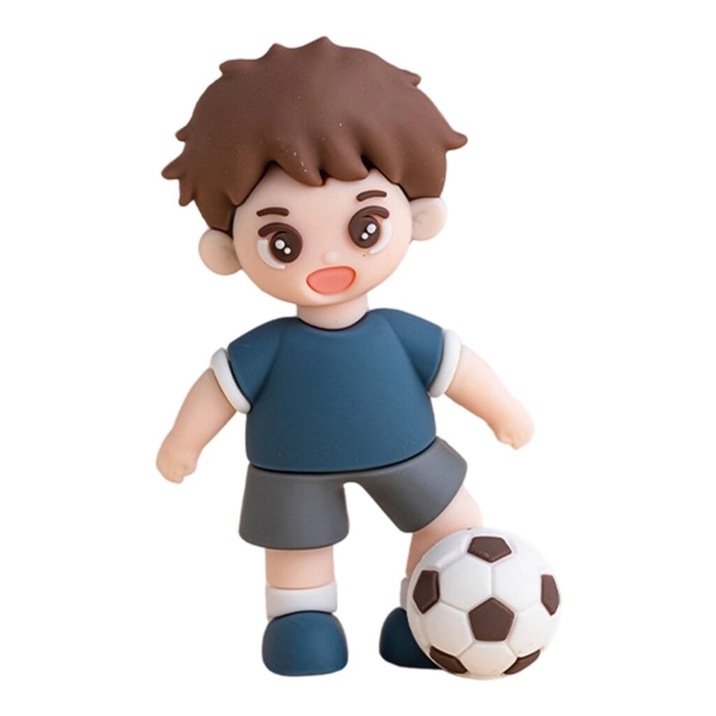 Украшение торта для футбольного мальчика decoration-Мягкий резиновый футбольный мальчик