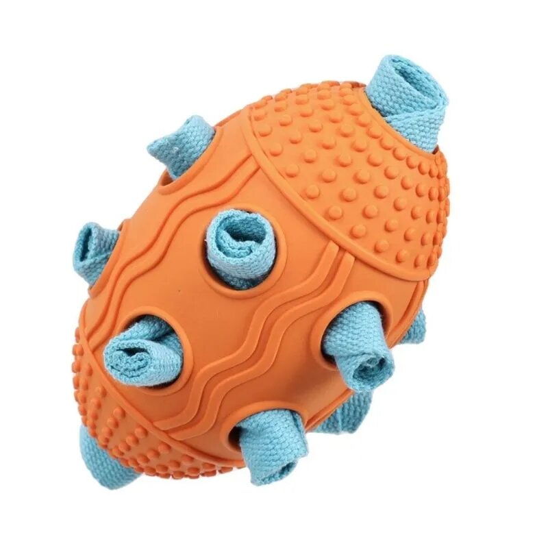 Игрушка для собак Snuffle, футбольный мяч для раздачи лакомств, интерактивная головоломка, снятие скуки, развитие навыков поиска, Оранжевый